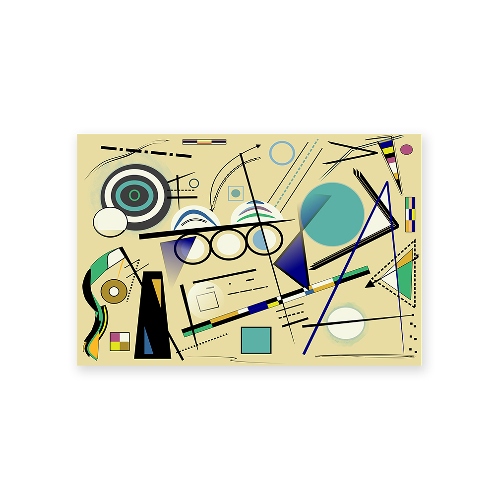 Quadro moderno astratto giallo COMPOSIZIONE VIII - KANDINSKY | Tendaggi ...