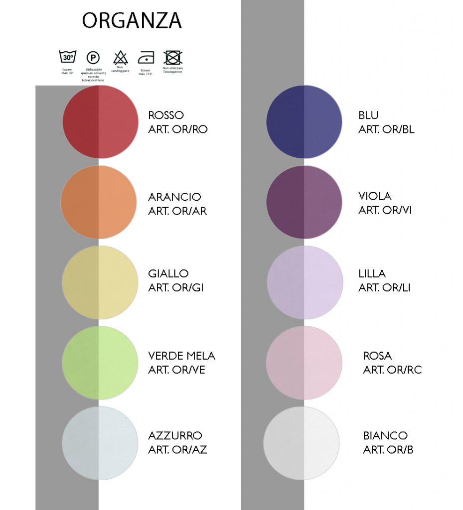 Campionatura tessuto ORGANZA | Tendaggi su MisuraTendaggi su Misura