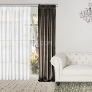 Tende calate laterali in velluto bianche - grigie - tortora - nere su ...