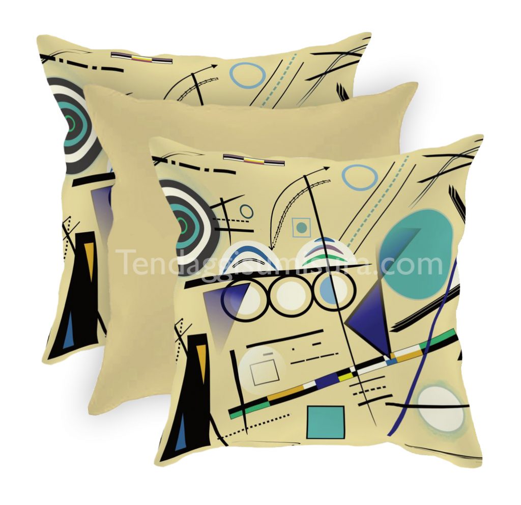 Set 3 cuscini arredo design COMPOSIZIONE VIII - KANDINSKY | Tendaggi su ...