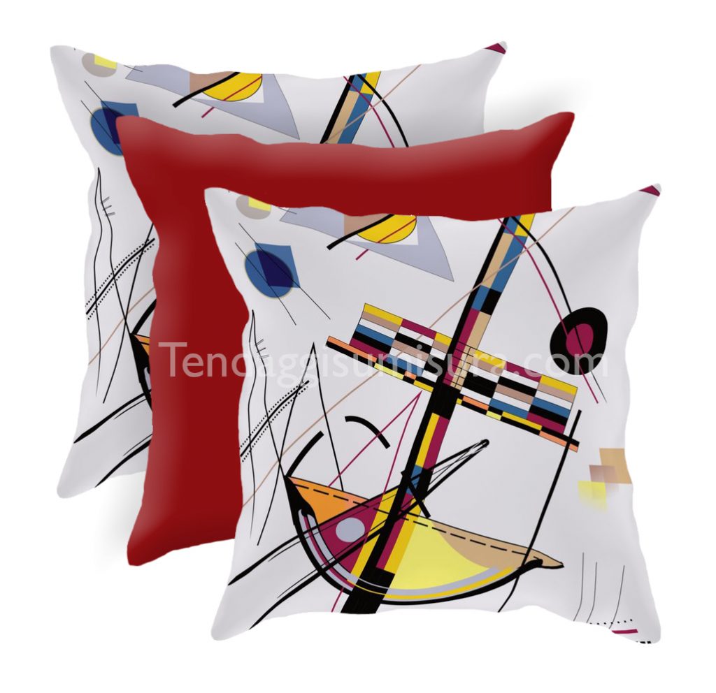 Set 3 cuscini arredo design DELICATE TENSION - KANDINSKY | Tendaggi su ...